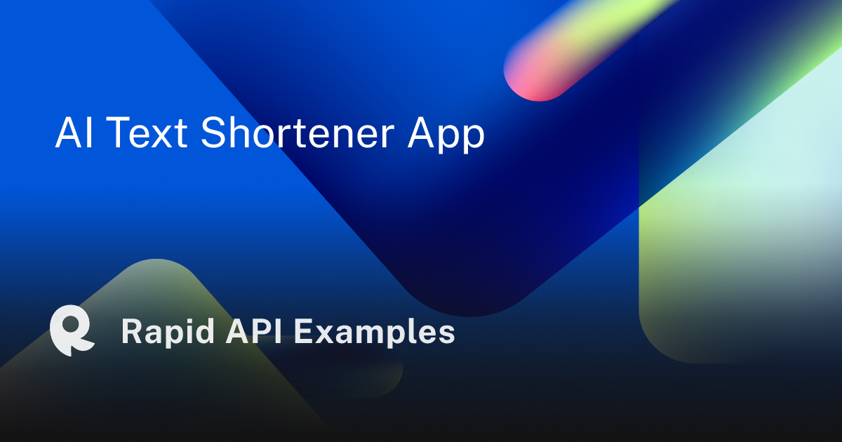 AI Text Shortener App