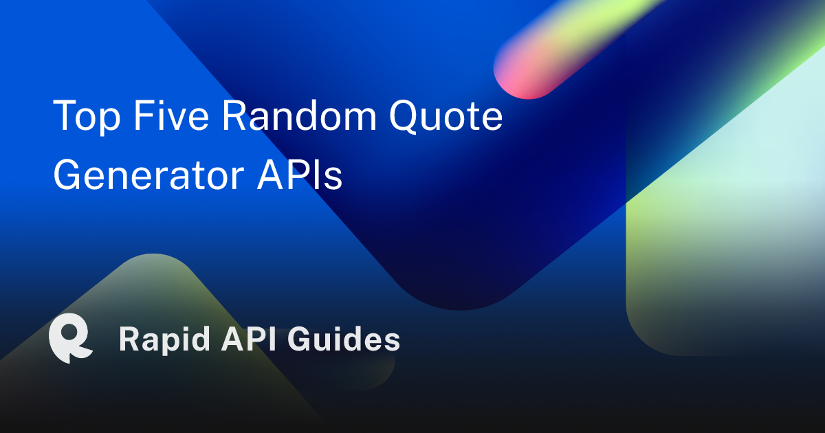 Top Five Random Quote Generator APIs